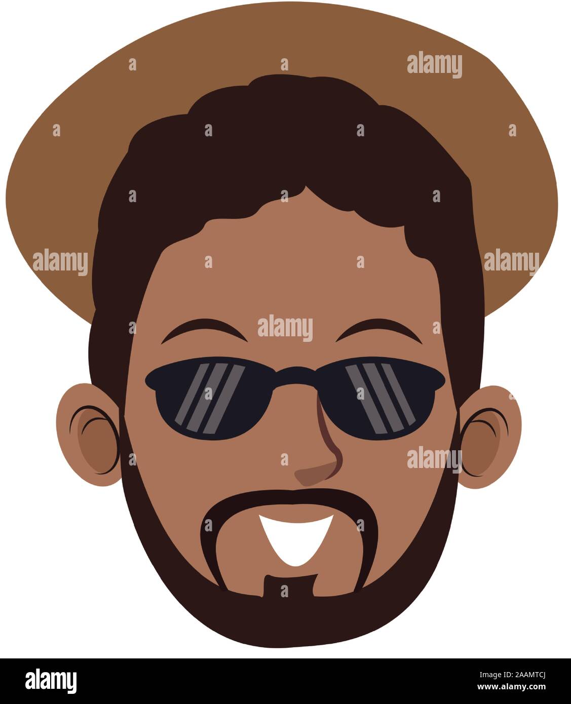 afro man face with sunglasses and hat Stock Vector Image & Art - Alamy