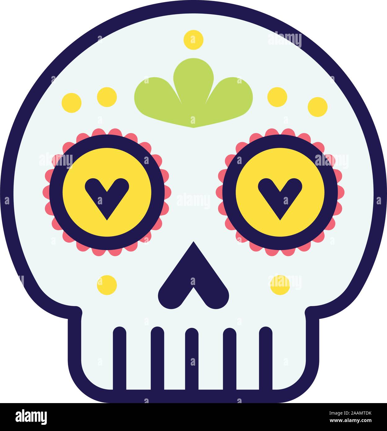 mexican skull mask culture fill style icon Stock Vector Image & Art - Alamy