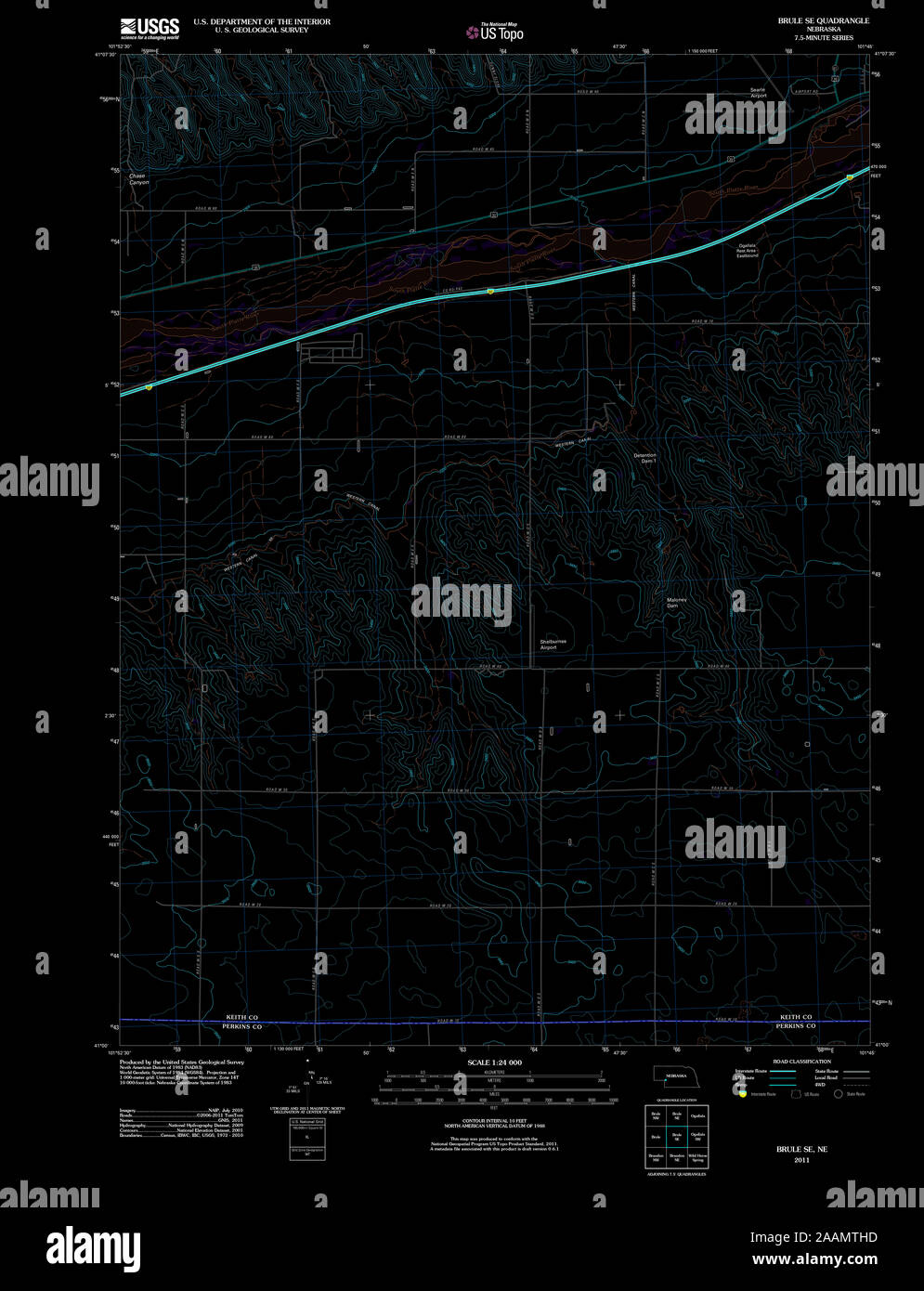 Map of brule nebraska hi-res stock photography and images - Alamy