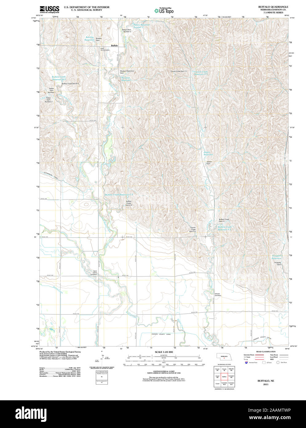 Buffalo nebraska map hi-res stock photography and images - Alamy