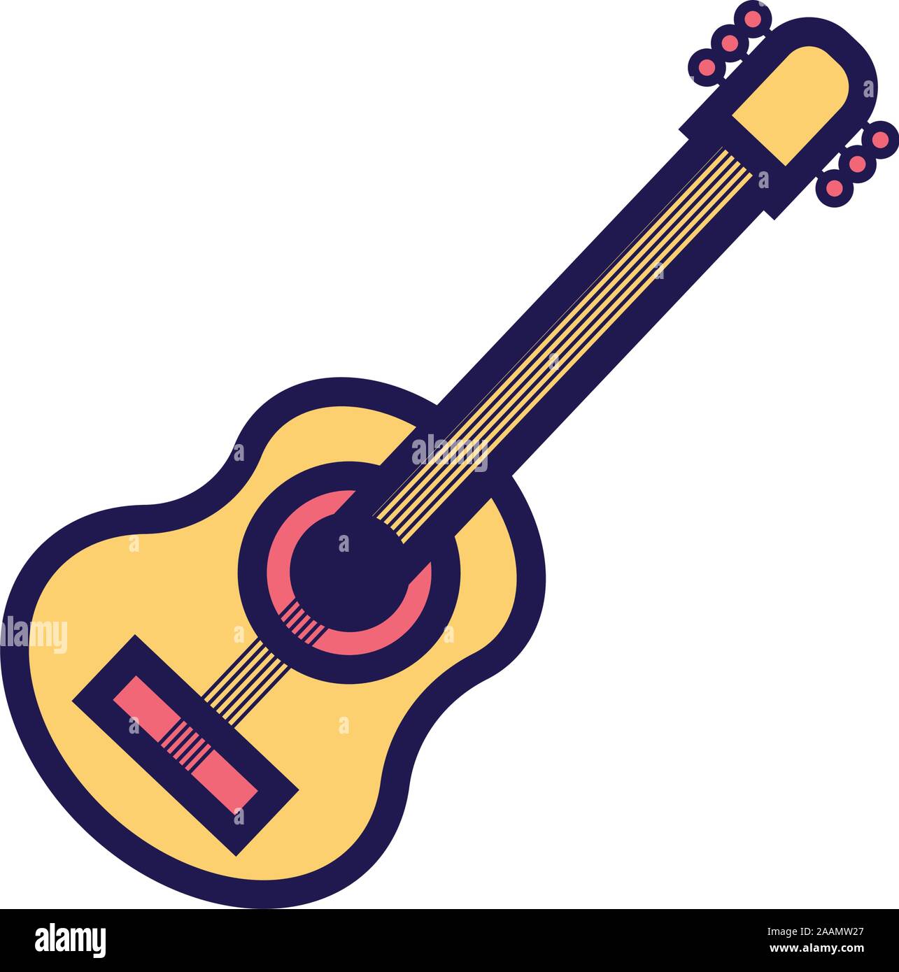 guitar musical instrument fill style icon Stock Vector Image & Art - Alamy