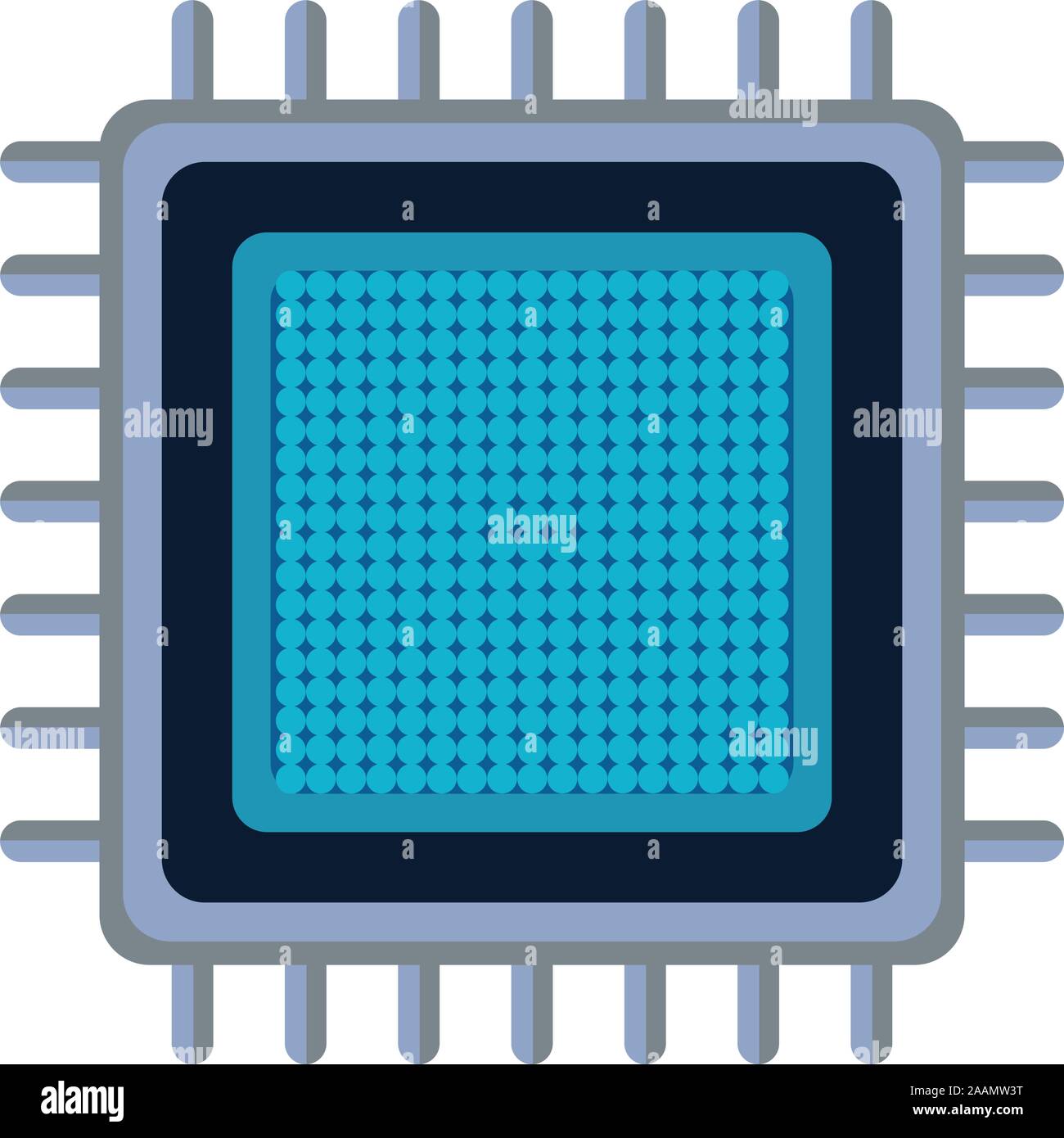 electronic chip icon, flat design Stock Vector Image & Art - Alamy