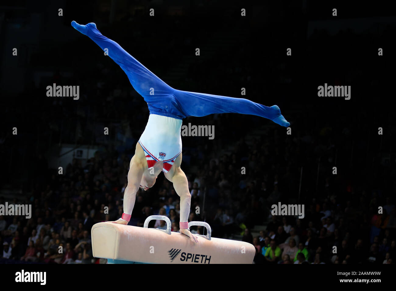 Szczecin, Poland, April 14, 2019: Brinn Bevan of Great Britain competes ...