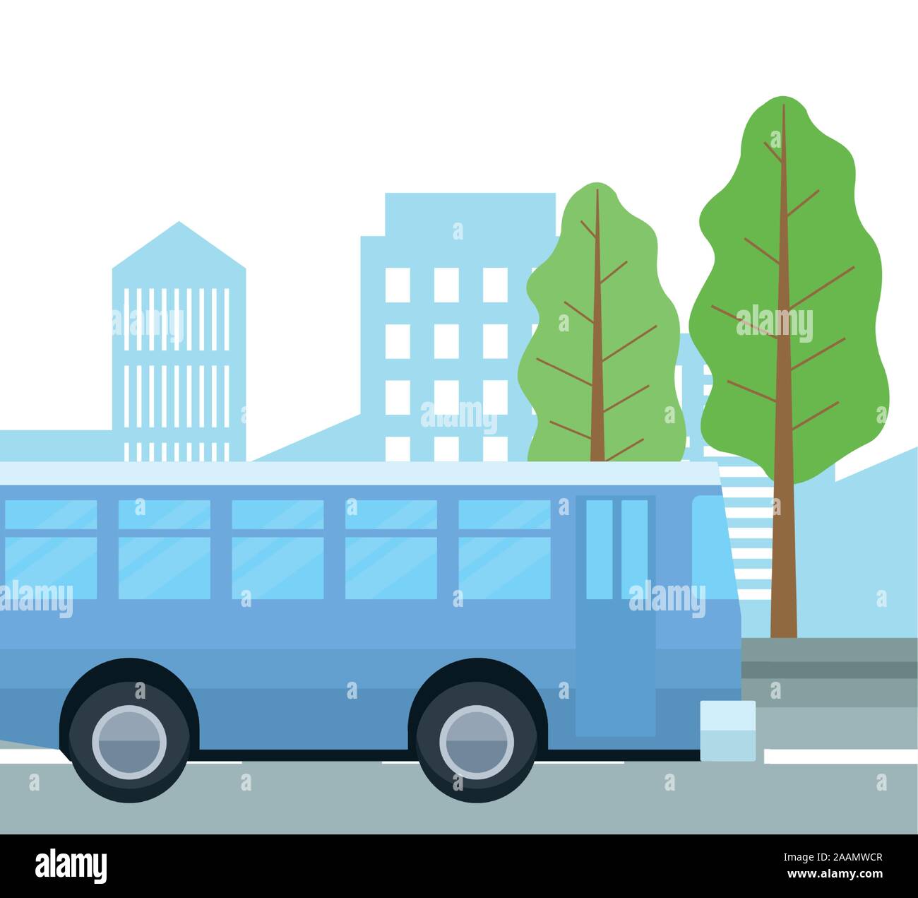 Bus on the street vector design Stock Vector Image & Art - Alamy