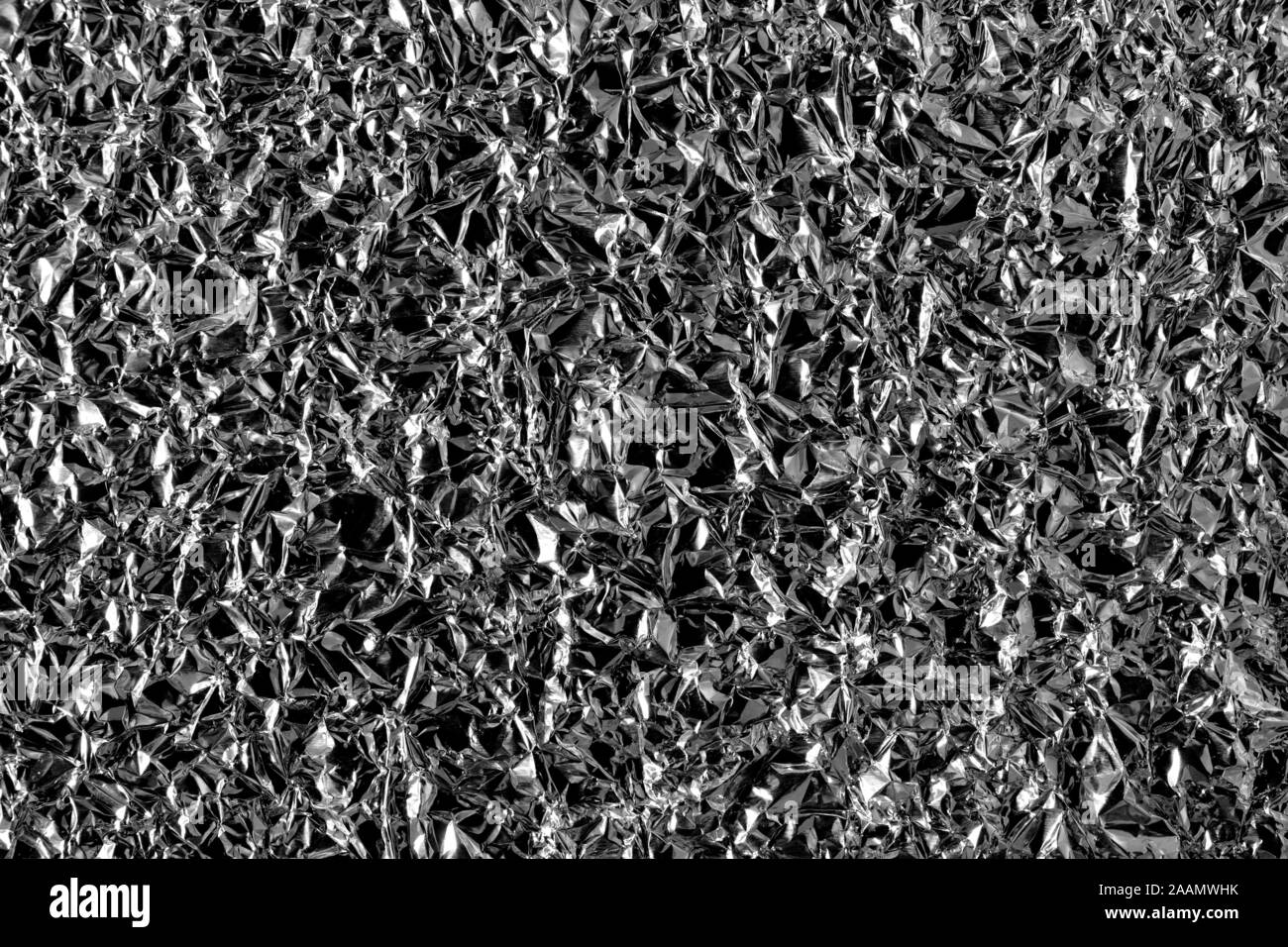 Picture of the surface of crumpled aluminum foil Stock Photo - Alamy