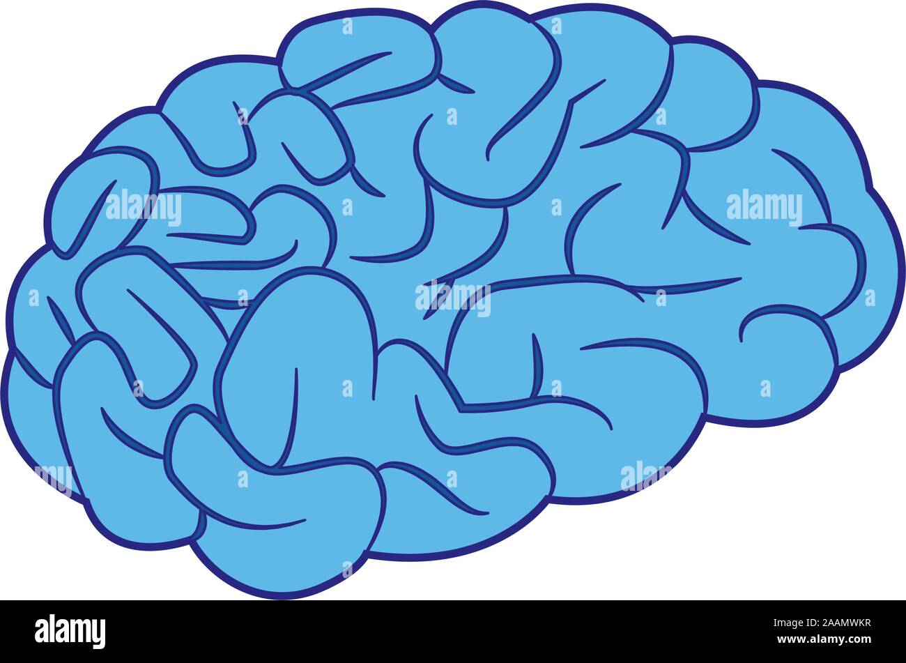 human brain icon, flat design Stock Vector Image & Art - Alamy