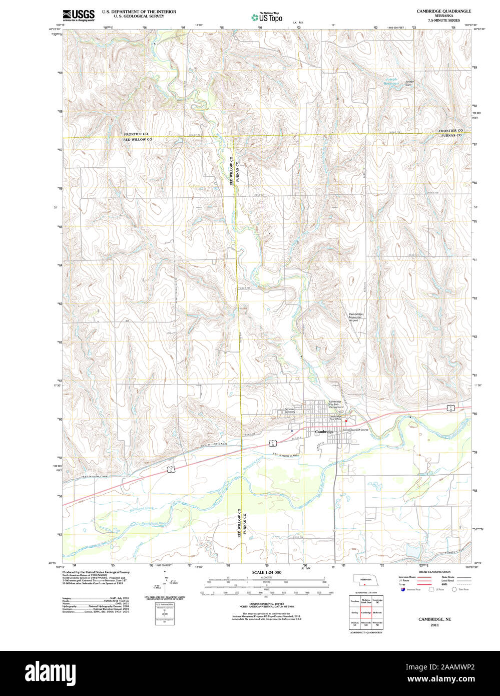 Cambridge nebraska map Cut Out Stock Images & Pictures - Alamy