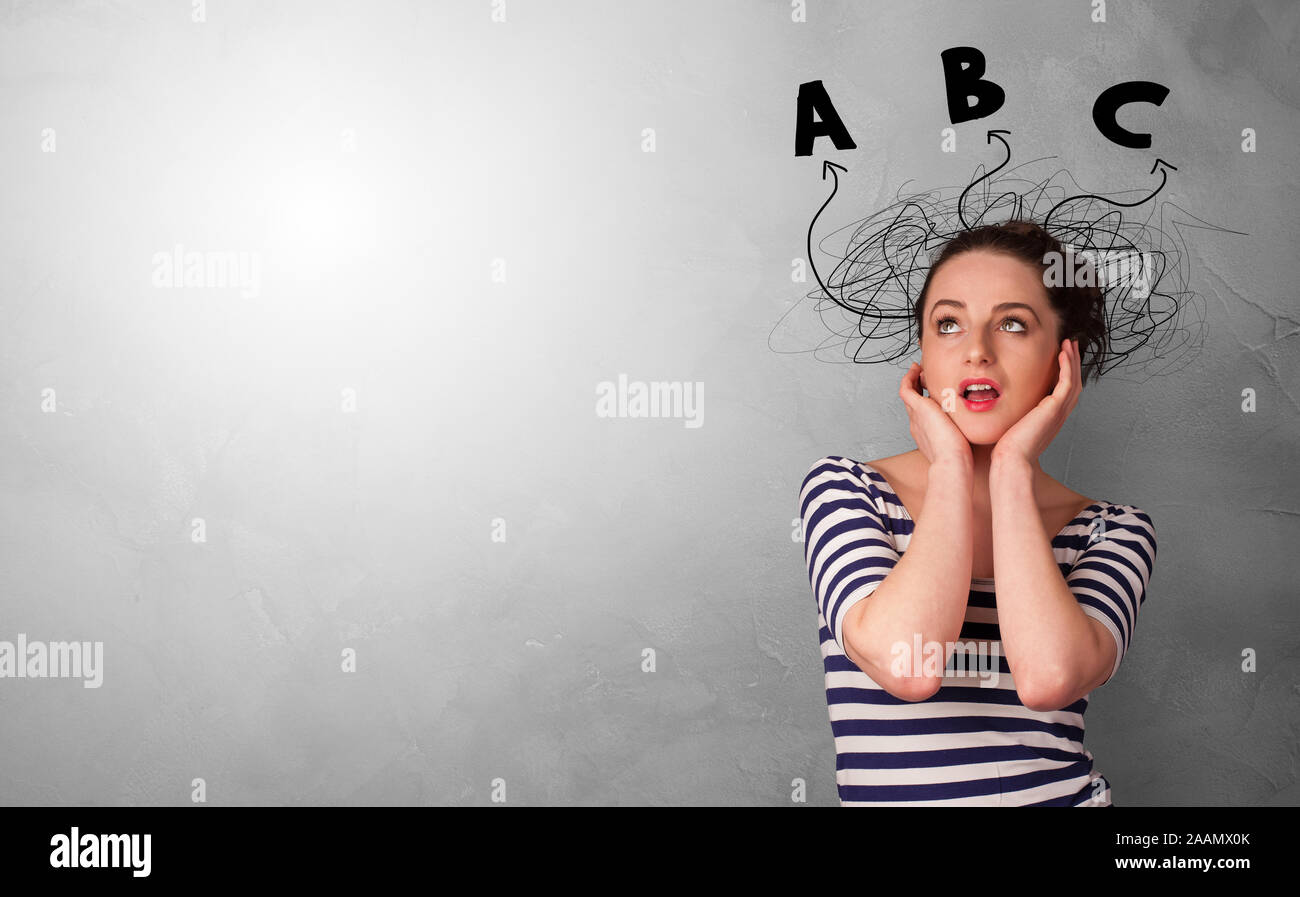 Business person standing with diffuse direction concept Stock Photo - Alamy