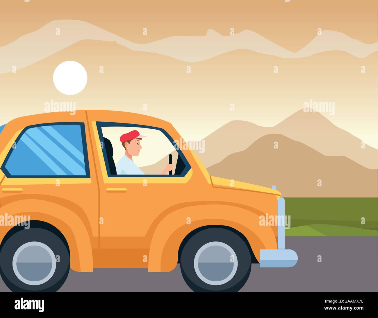 Person driving car vector design Stock Vector Image & Art - Alamy