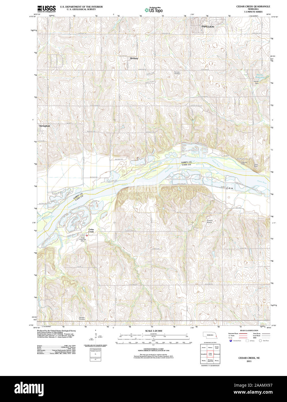 Cedar nebraska map hi-res stock photography and images - Alamy