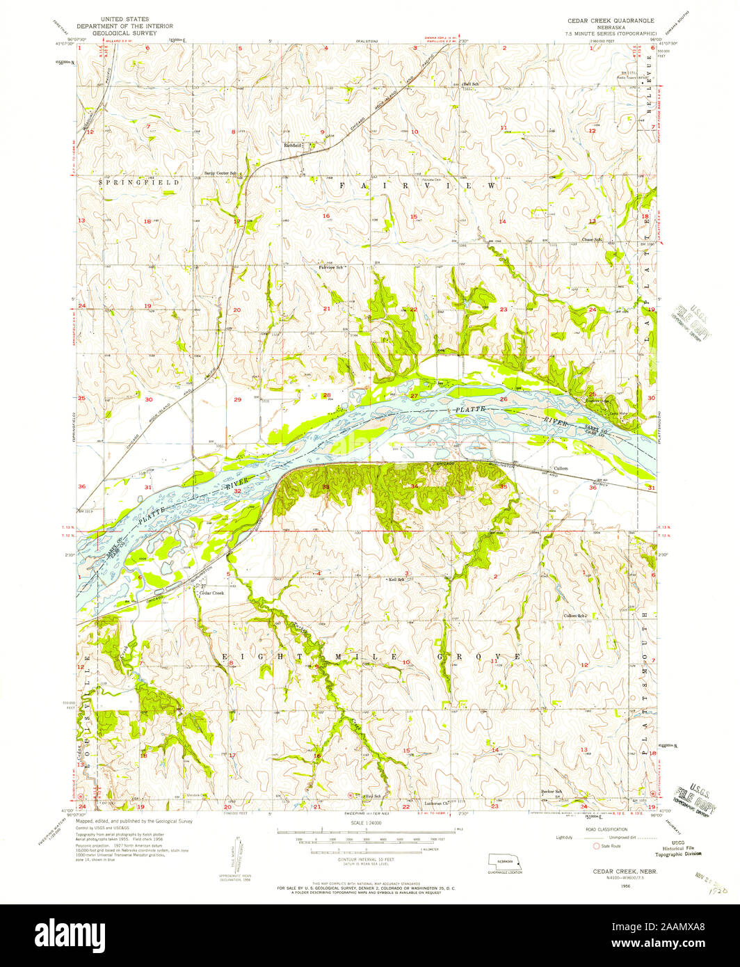 Cedar nebraska map hi-res stock photography and images - Alamy