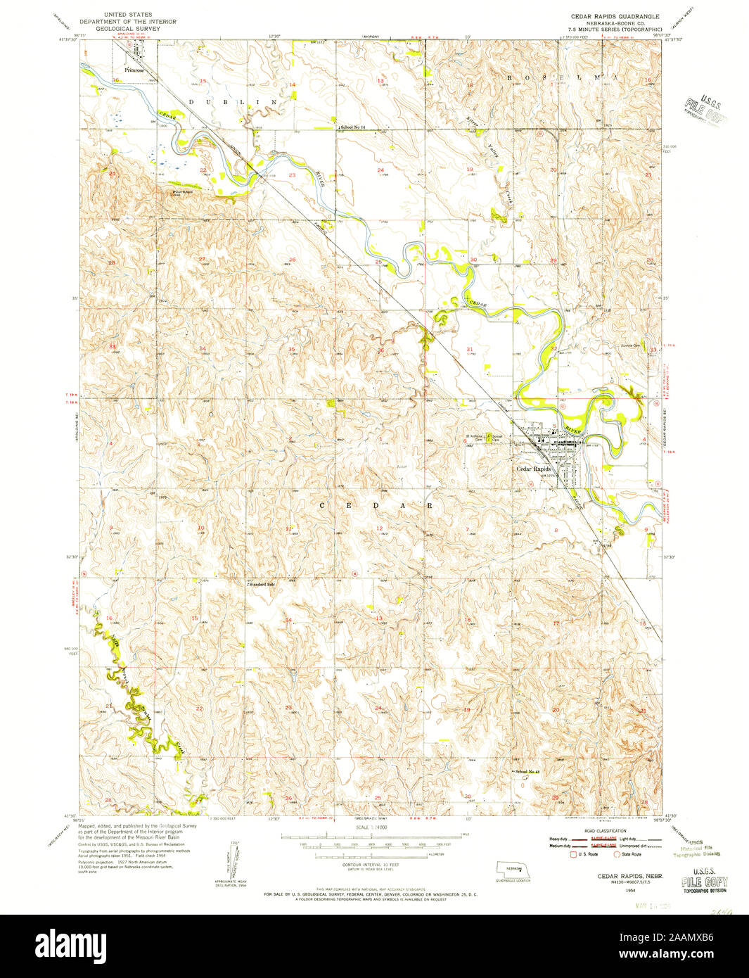 Cedar nebraska map hi-res stock photography and images - Alamy