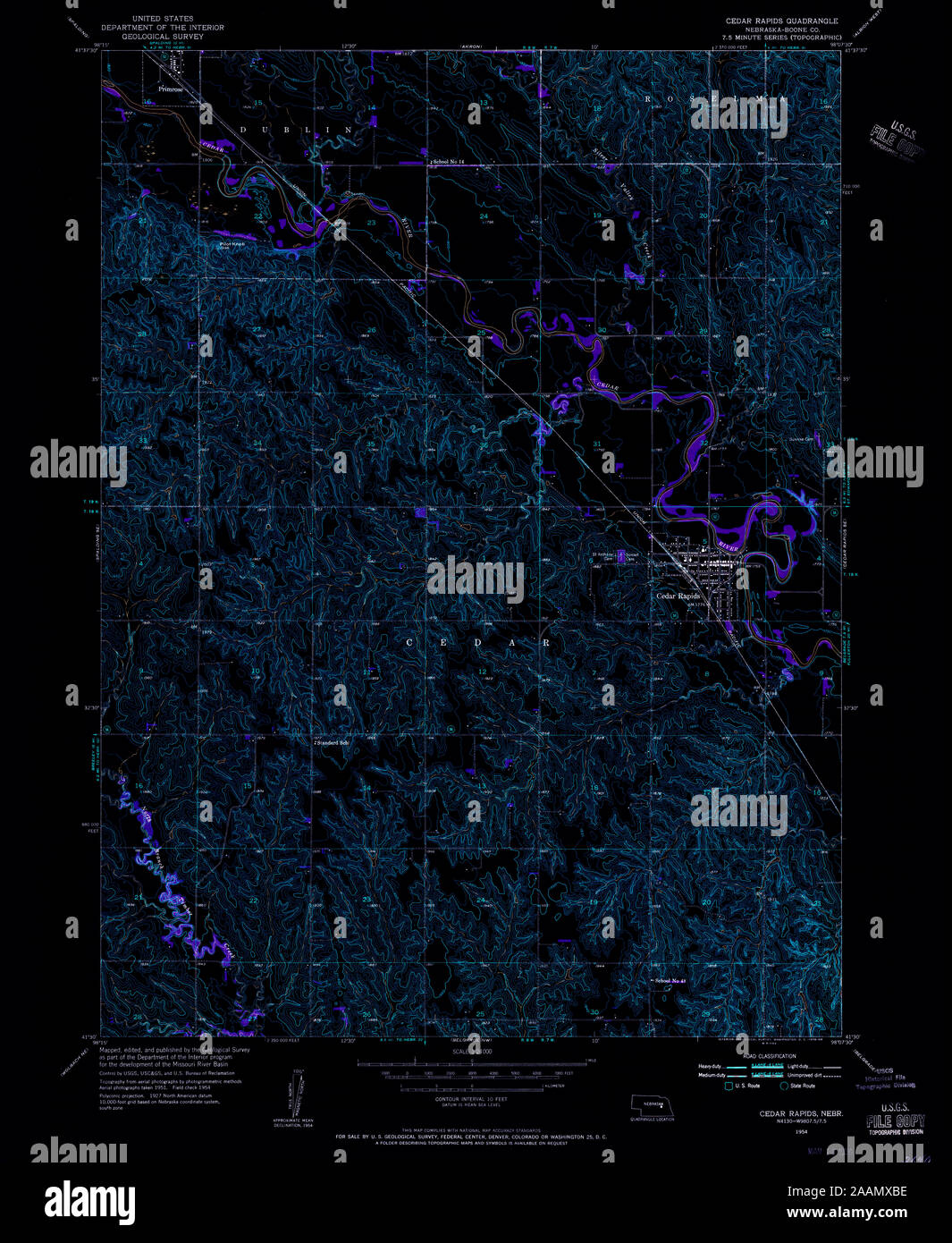 Cedar nebraska map hi-res stock photography and images - Alamy
