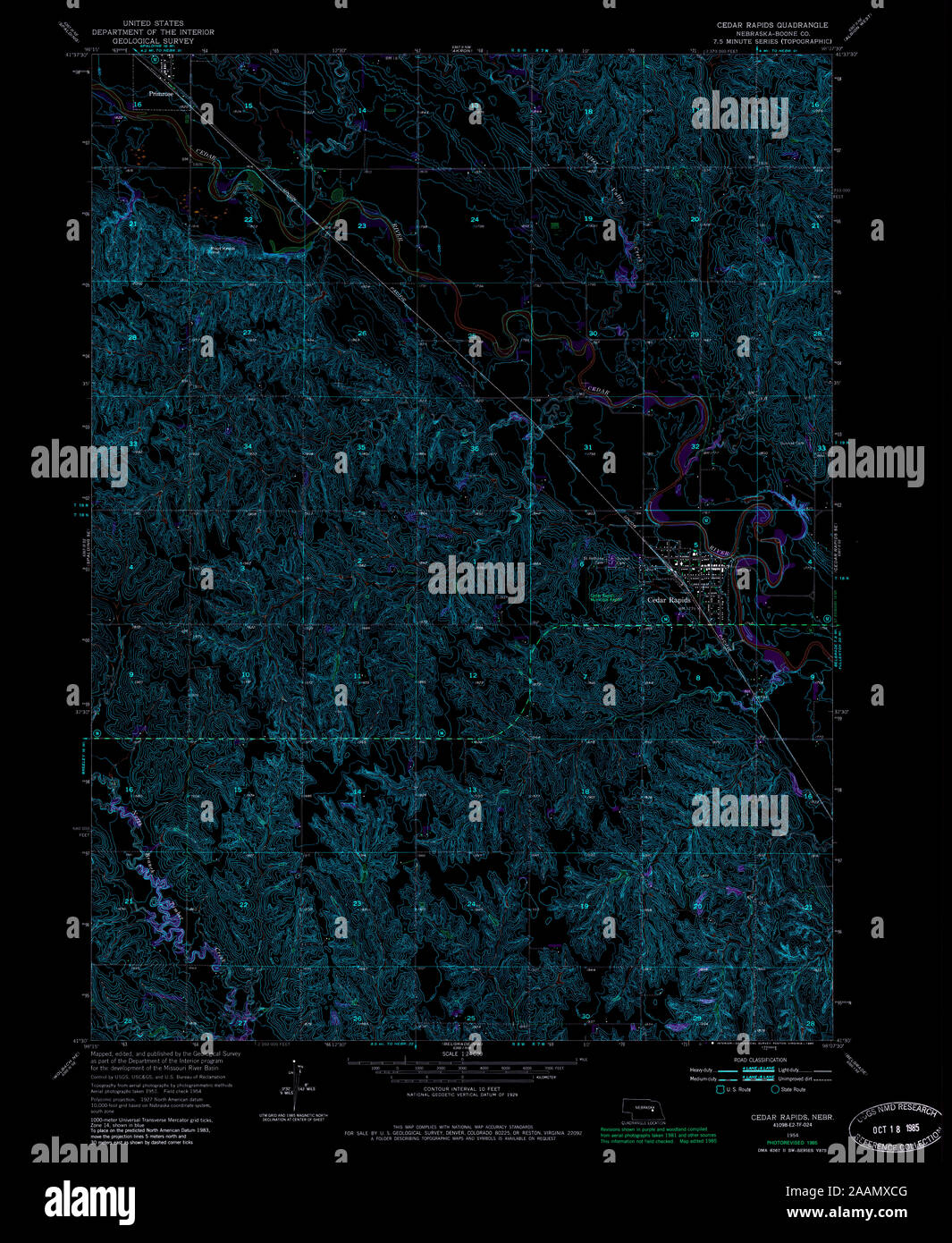 Cedar nebraska map hi-res stock photography and images - Alamy