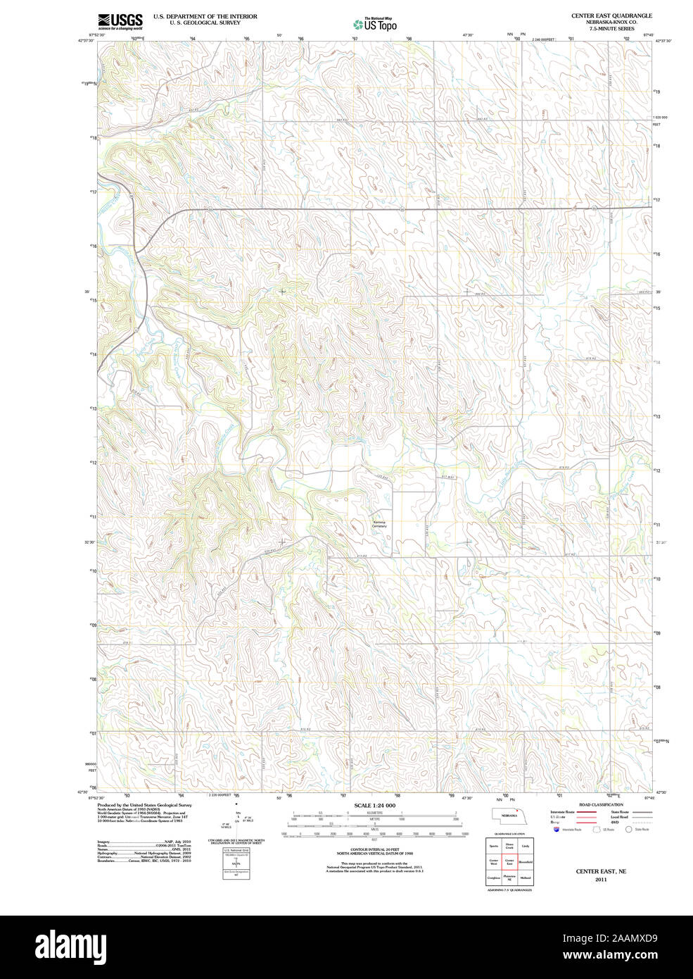 Center nebraska map hi-res stock photography and images - Alamy