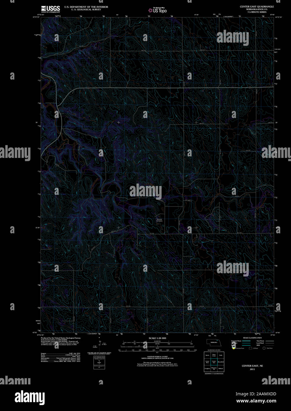 Center nebraska map hi-res stock photography and images - Alamy