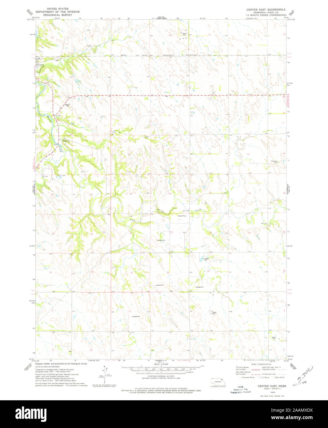 Map of center nebraska hi-res stock photography and images - Alamy