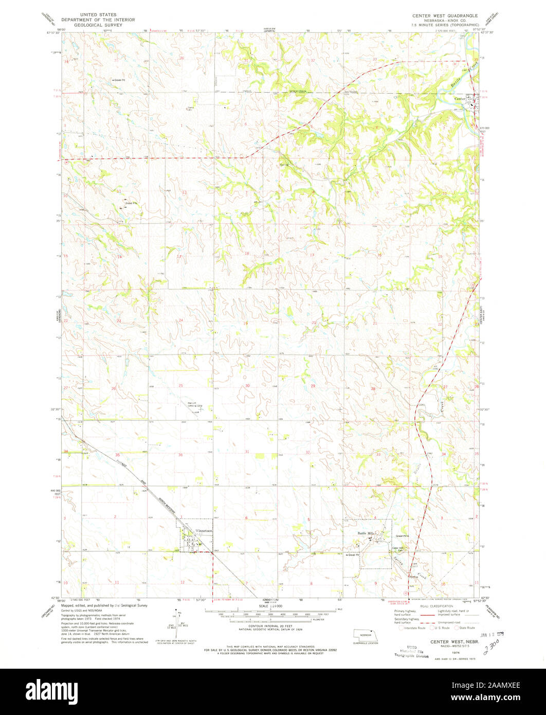 Center nebraska map hi-res stock photography and images - Alamy