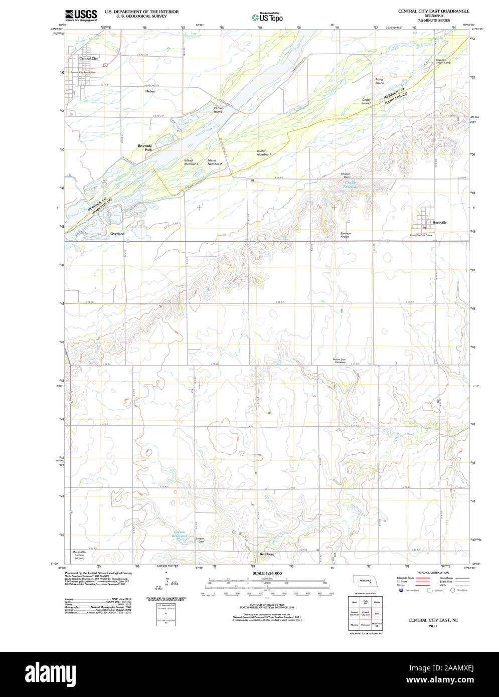 City Map Of Central City Ne