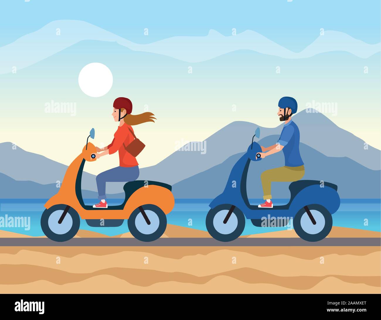 People driving motorcycle vector design Stock Vector Image & Art - Alamy