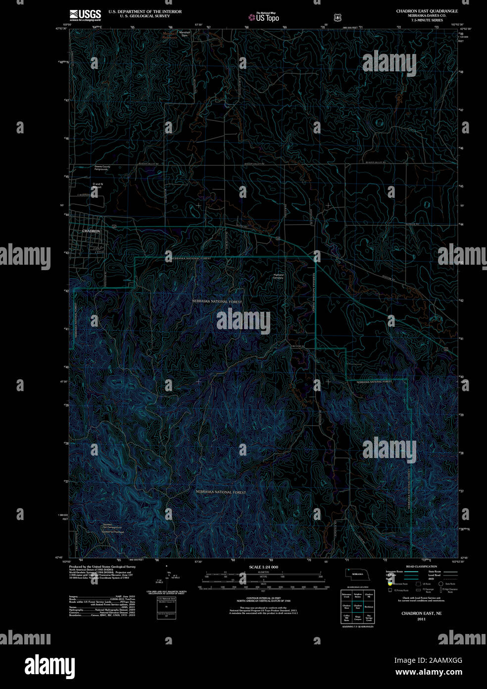 Map of chadron hi-res stock photography and images - Alamy