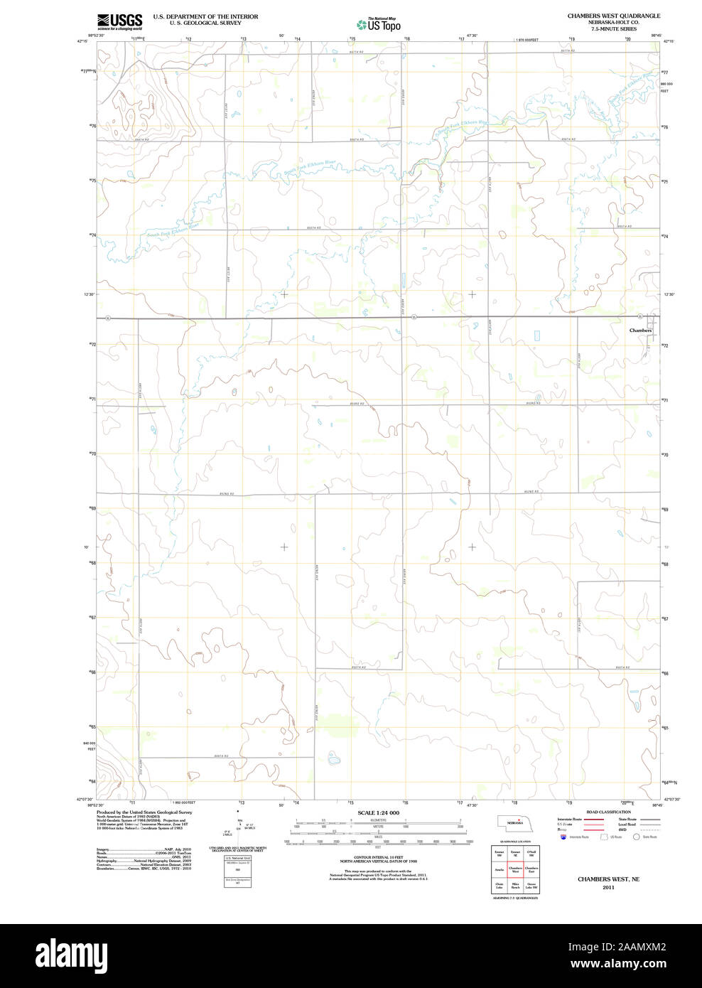 Map of chambers nebraska hi-res stock photography and images - Alamy