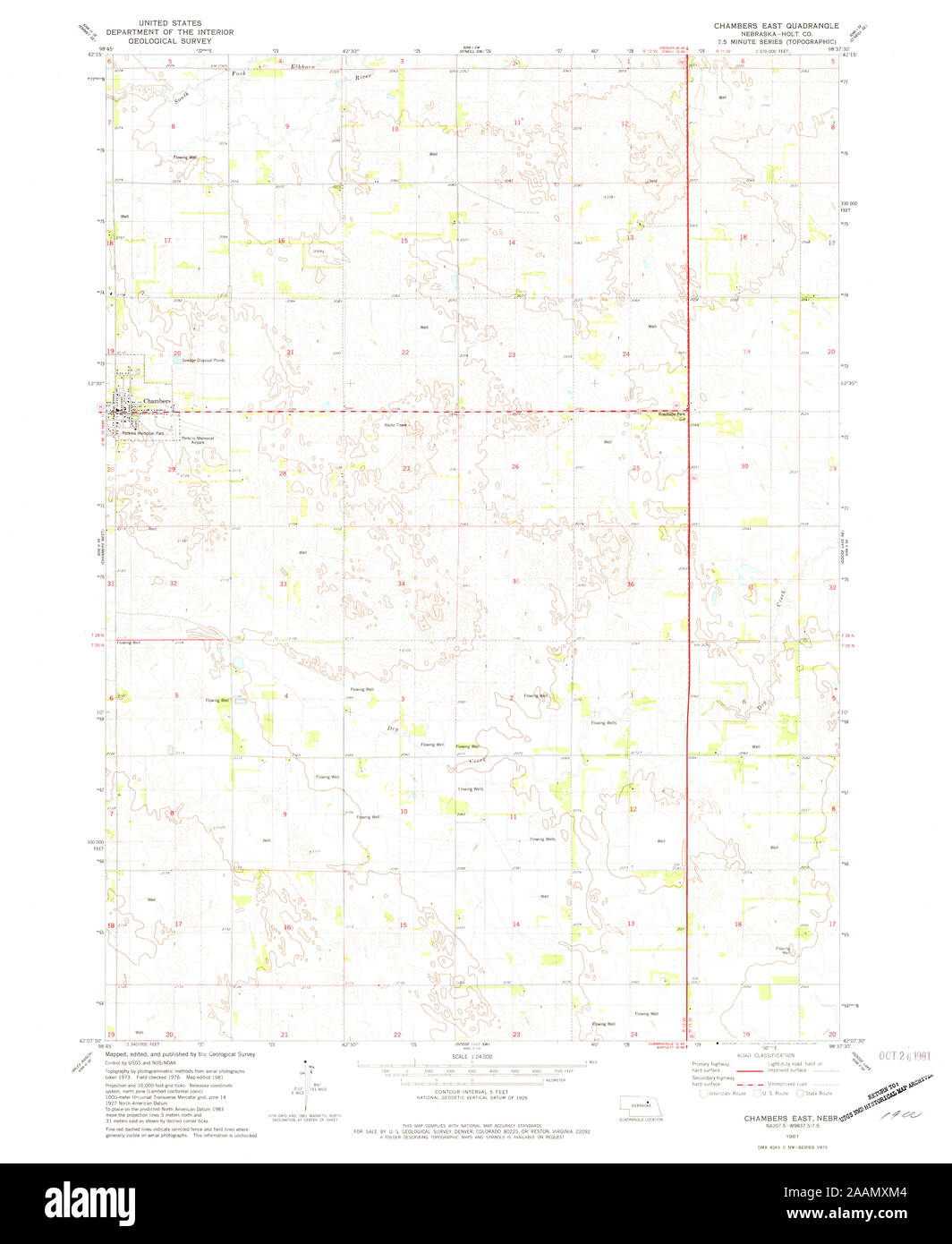 Map of chambers nebraska hi-res stock photography and images - Alamy
