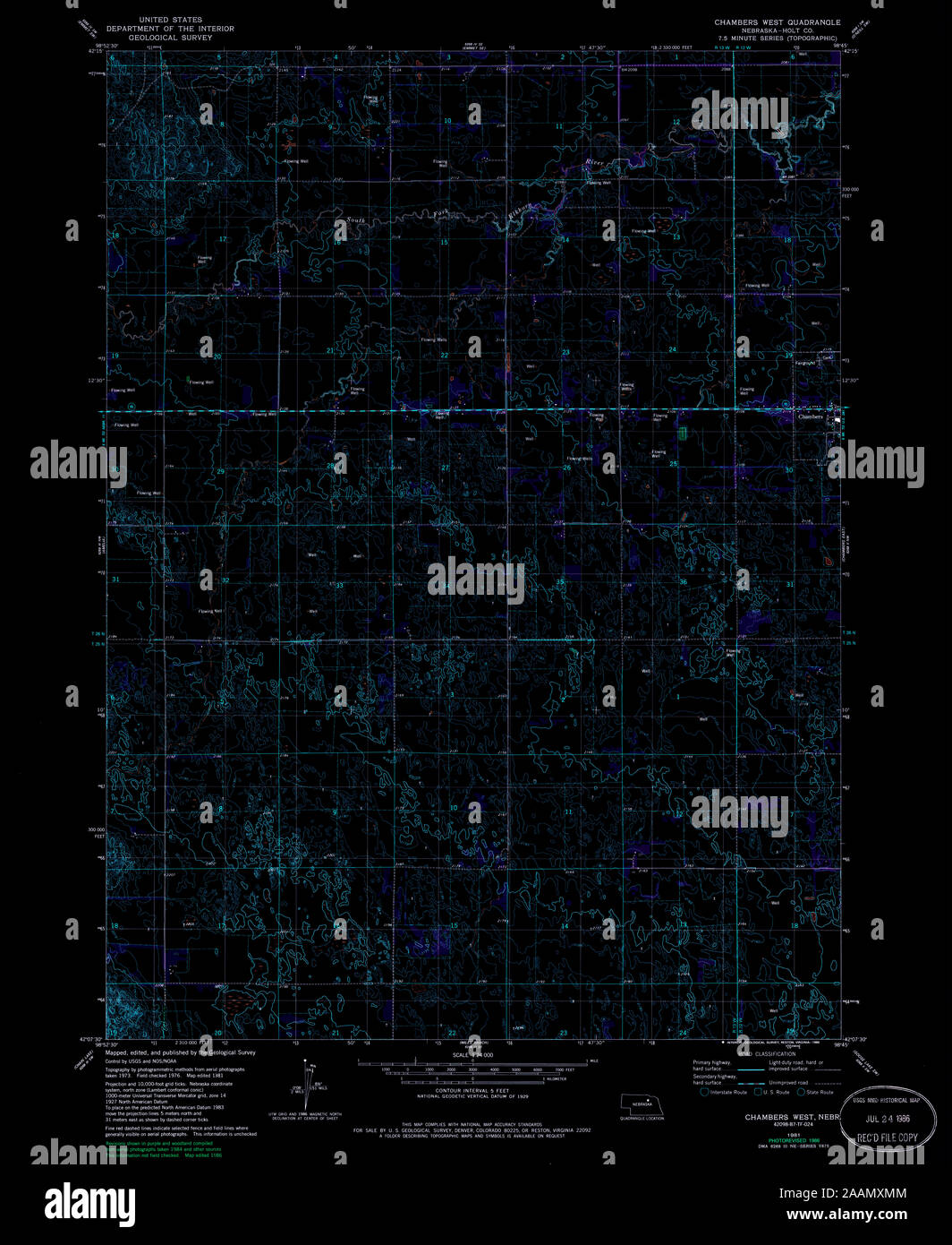 Map of chambers nebraska hi-res stock photography and images - Alamy