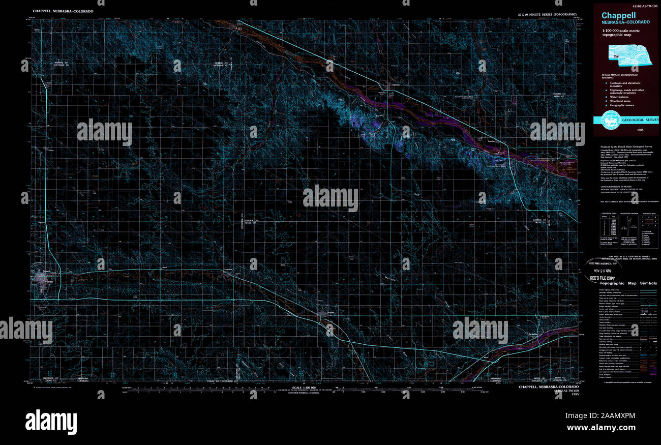 Chappell nebraska map hi-res stock photography and images - Alamy