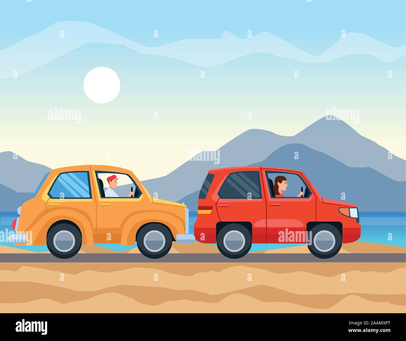 People driving cars vector design Stock Vector Image & Art - Alamy
