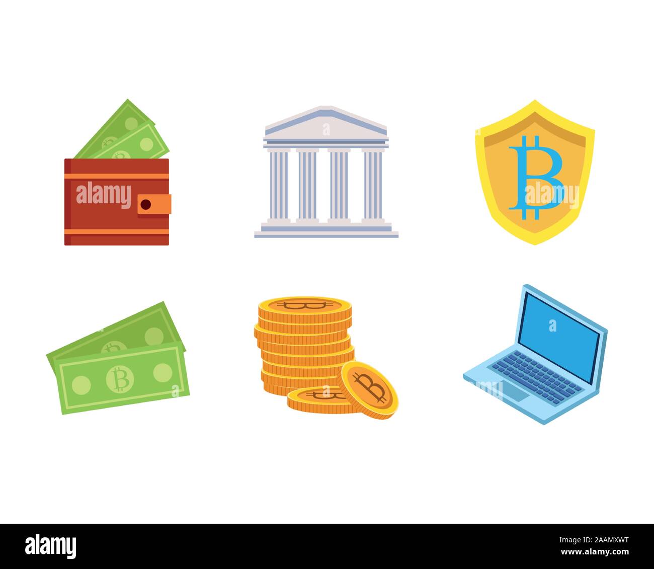 cryptocurrencies and money icon set Stock Vector Image & Art - Alamy
