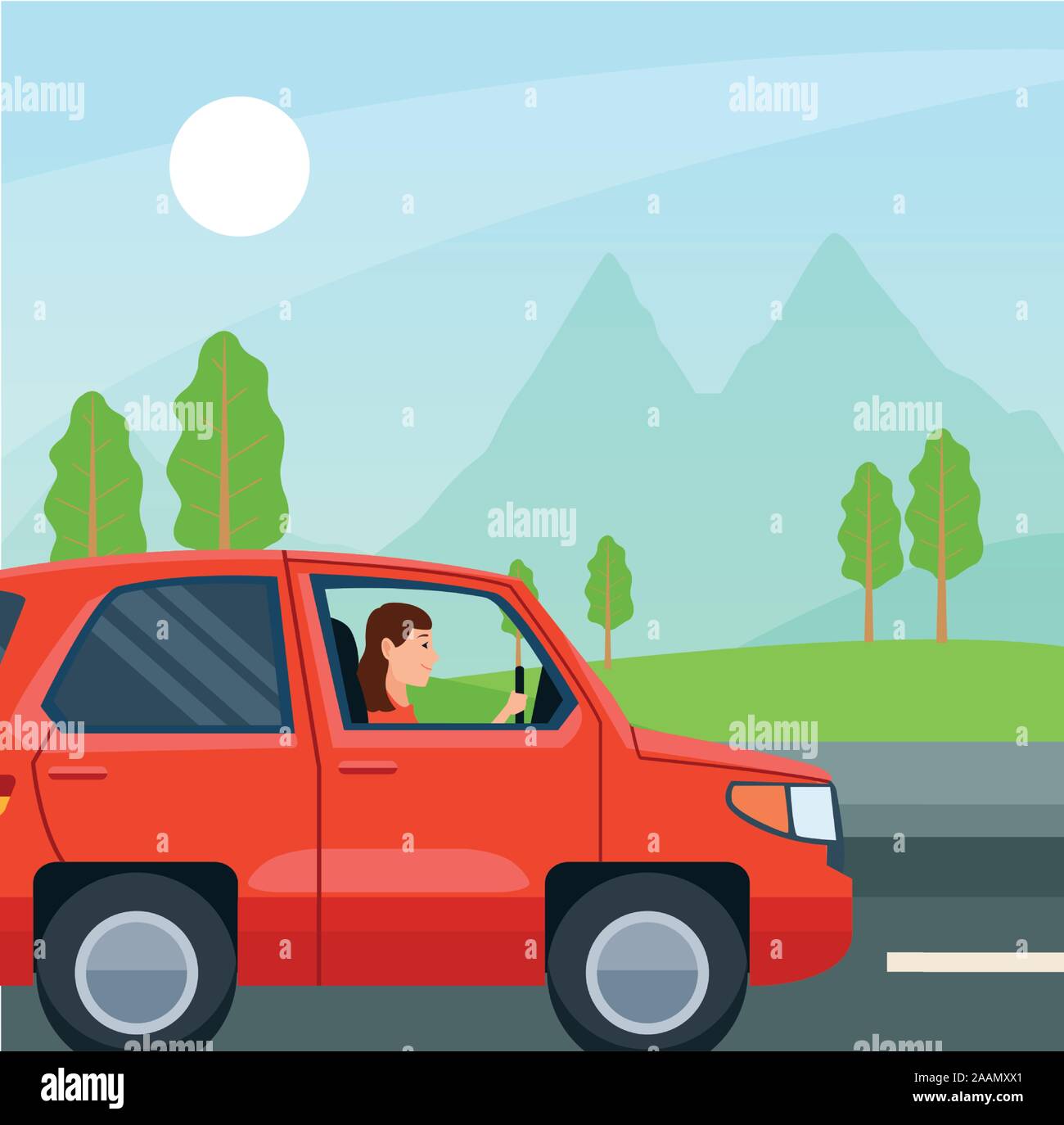 Person driving car vector design Stock Vector Image & Art - Alamy