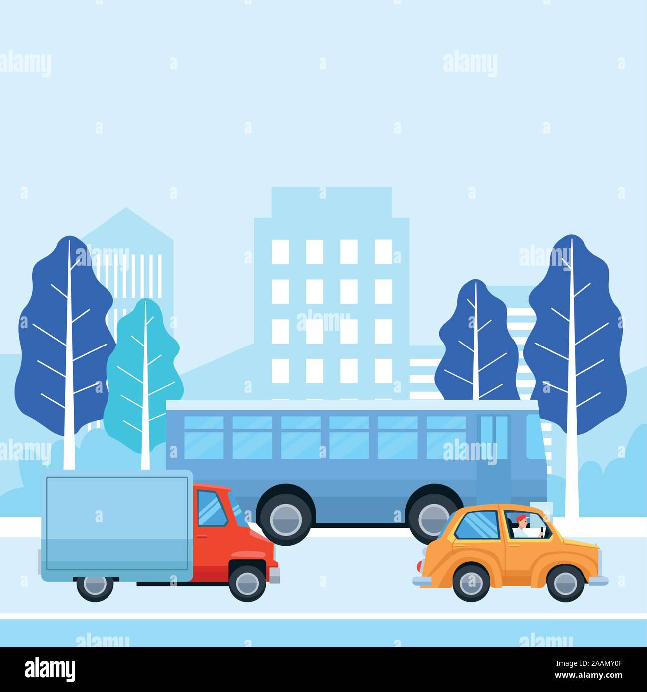 People driving cars and bus vector design Stock Vector Image & Art - Alamy