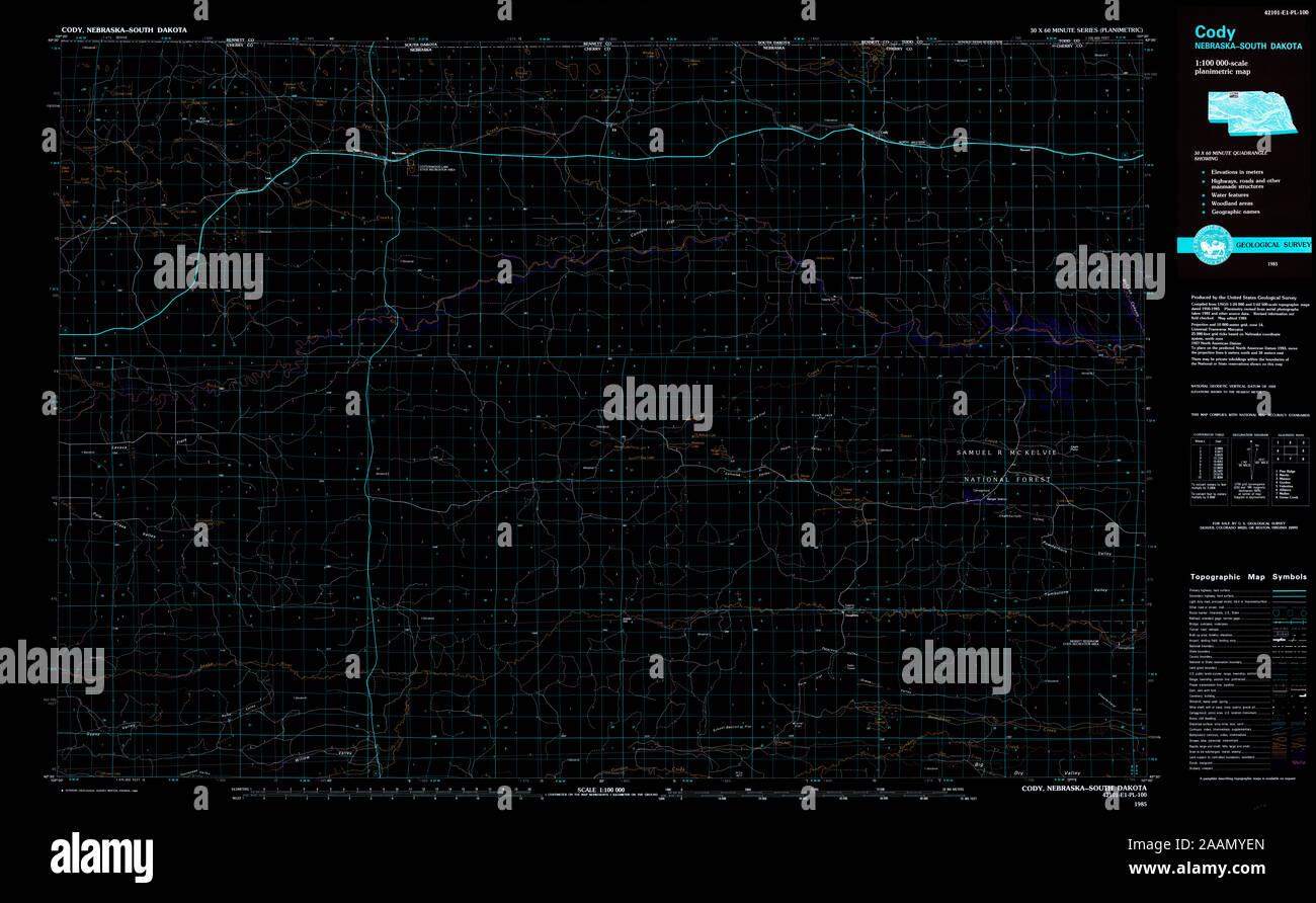 Cody nebraska map hi-res stock photography and images - Alamy