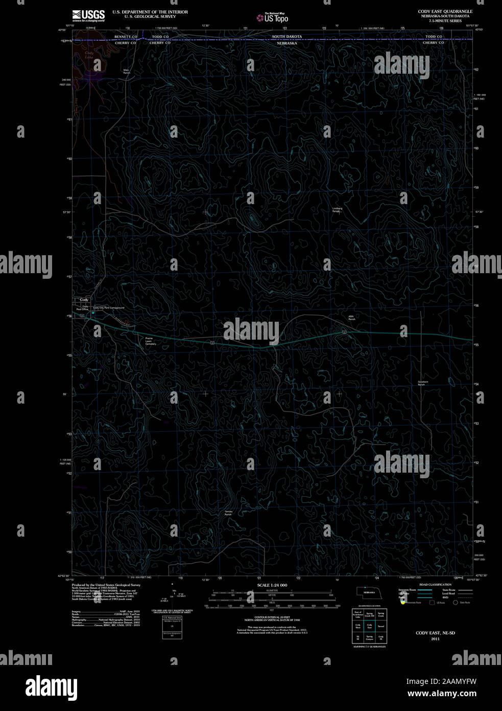 Cody nebraska map hi-res stock photography and images - Alamy