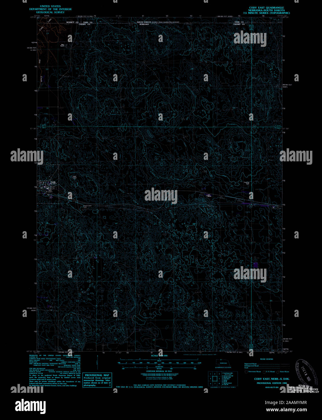 Cody nebraska map hi-res stock photography and images - Alamy