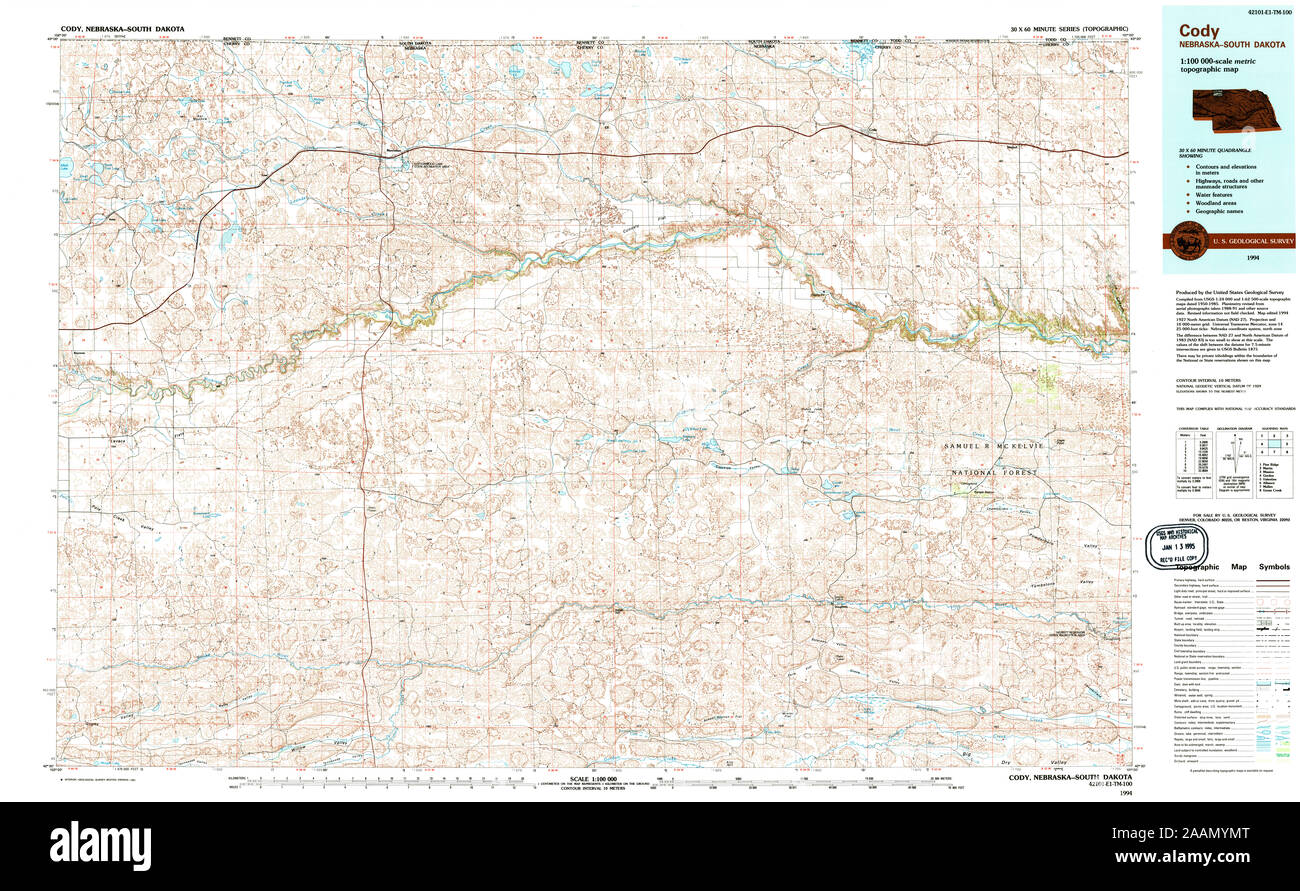 Cody nebraska map hi-res stock photography and images - Alamy