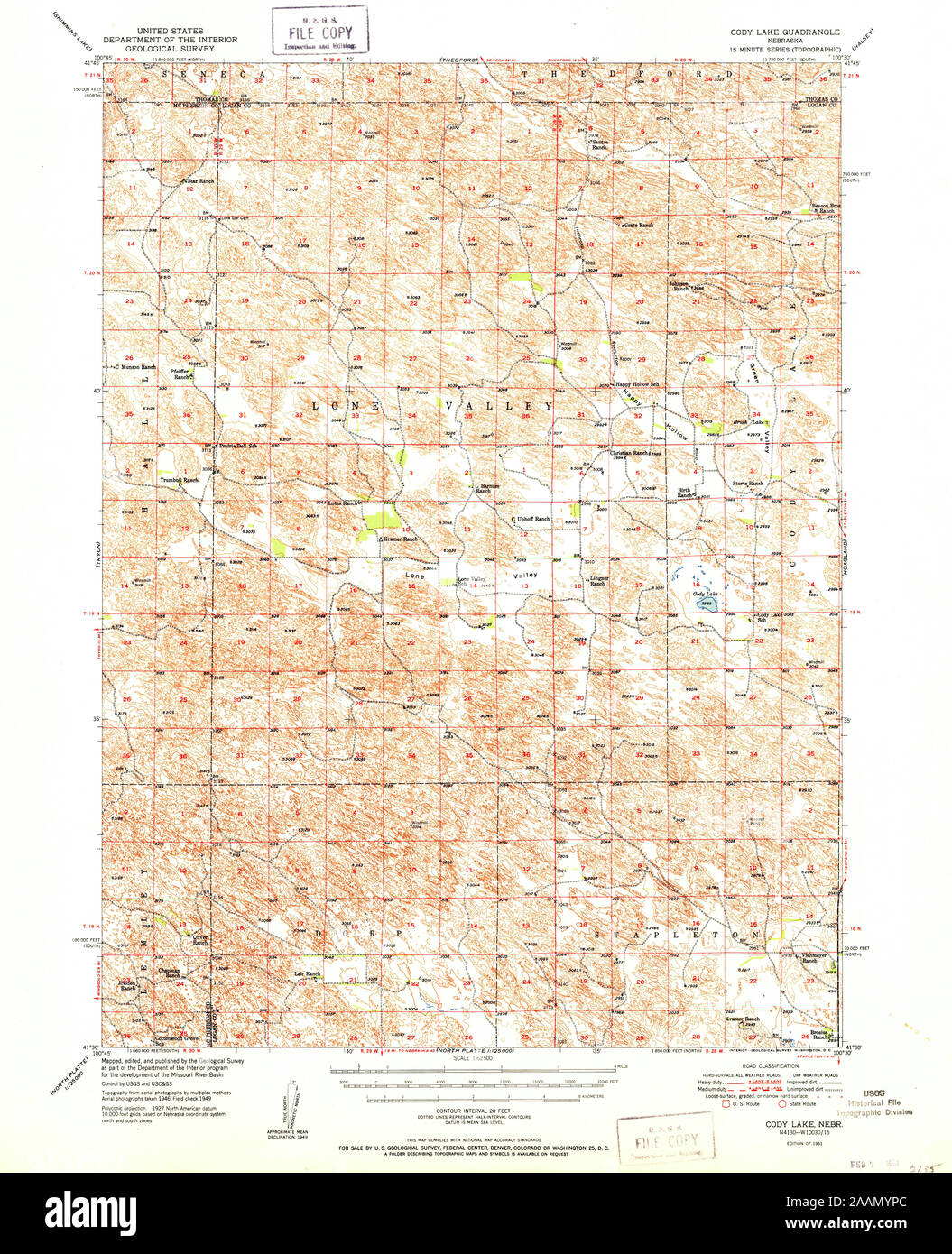 Map of cody nebraska hi-res stock photography and images - Alamy