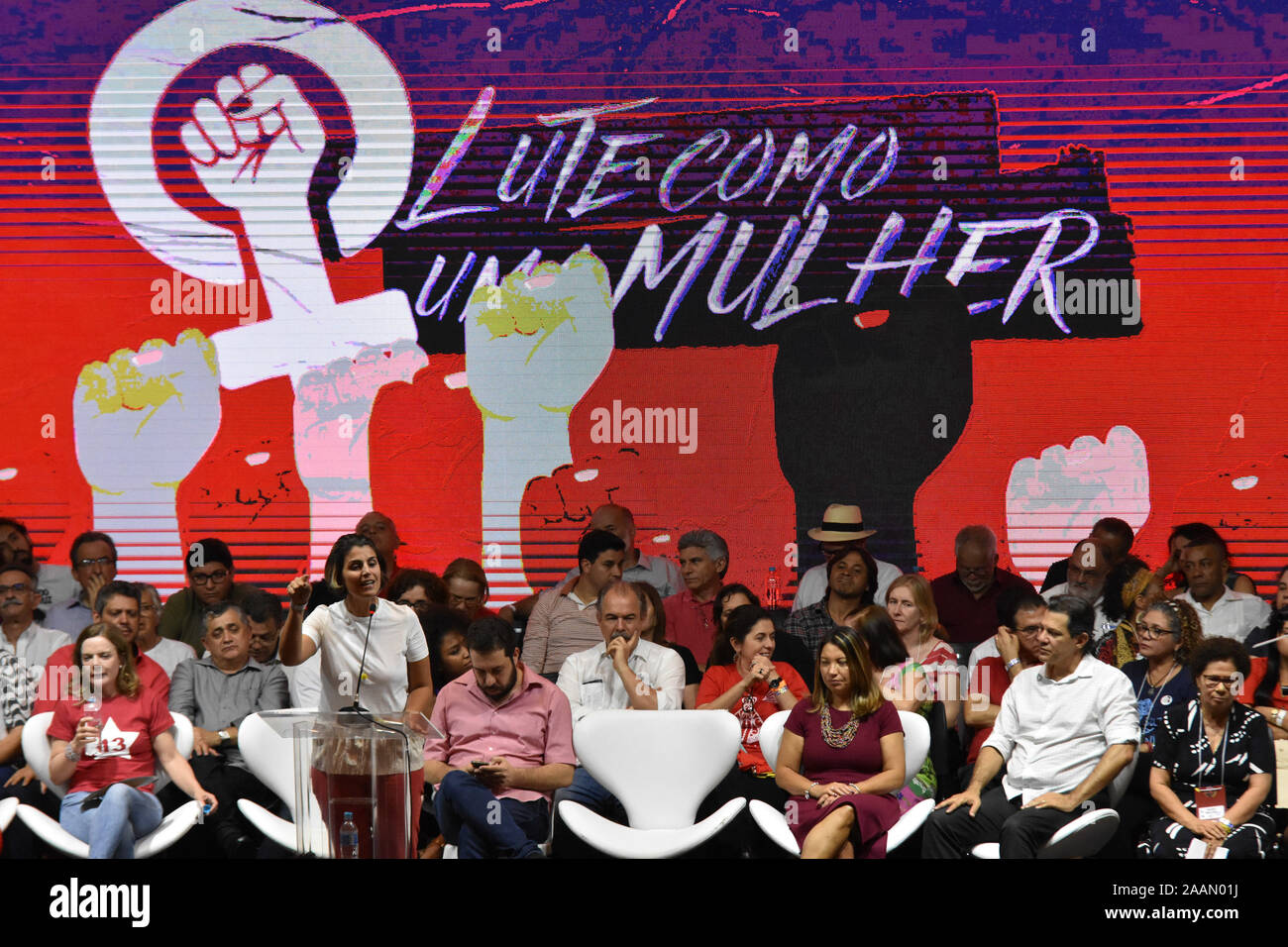 SÃO PAULO, SP - 22.11.2019: CONGRESSO NACIONAL PT - Manuela Dávilla ...