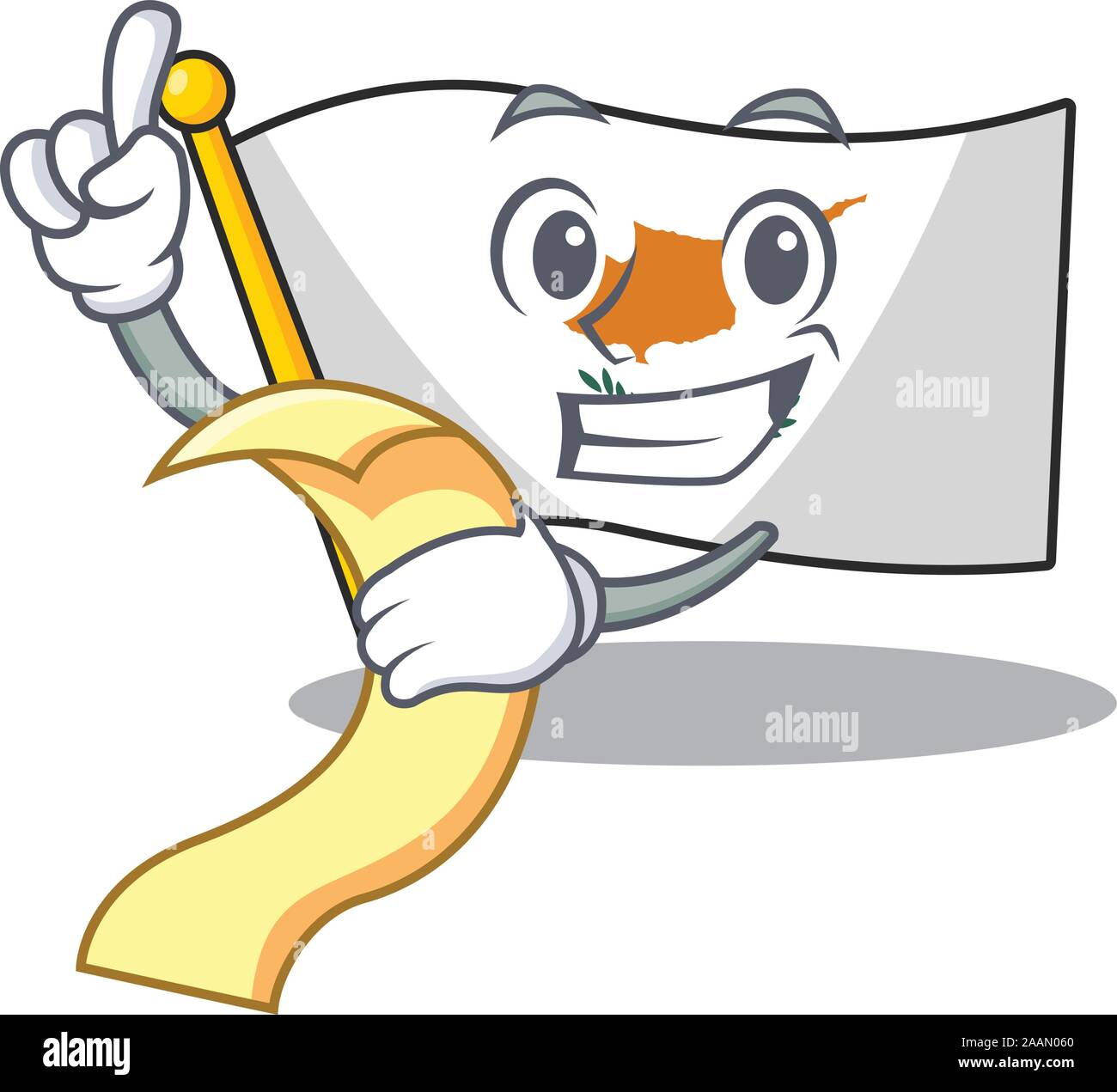 Cute flag cyprus With menu ready to serve Stock Vector Image & Art - Alamy