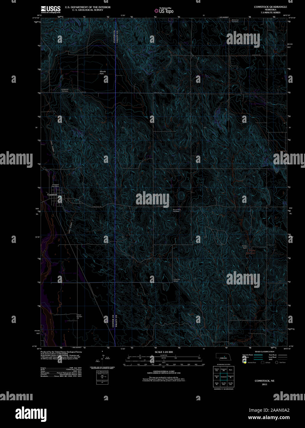 Map of comstock hi-res stock photography and images - Alamy