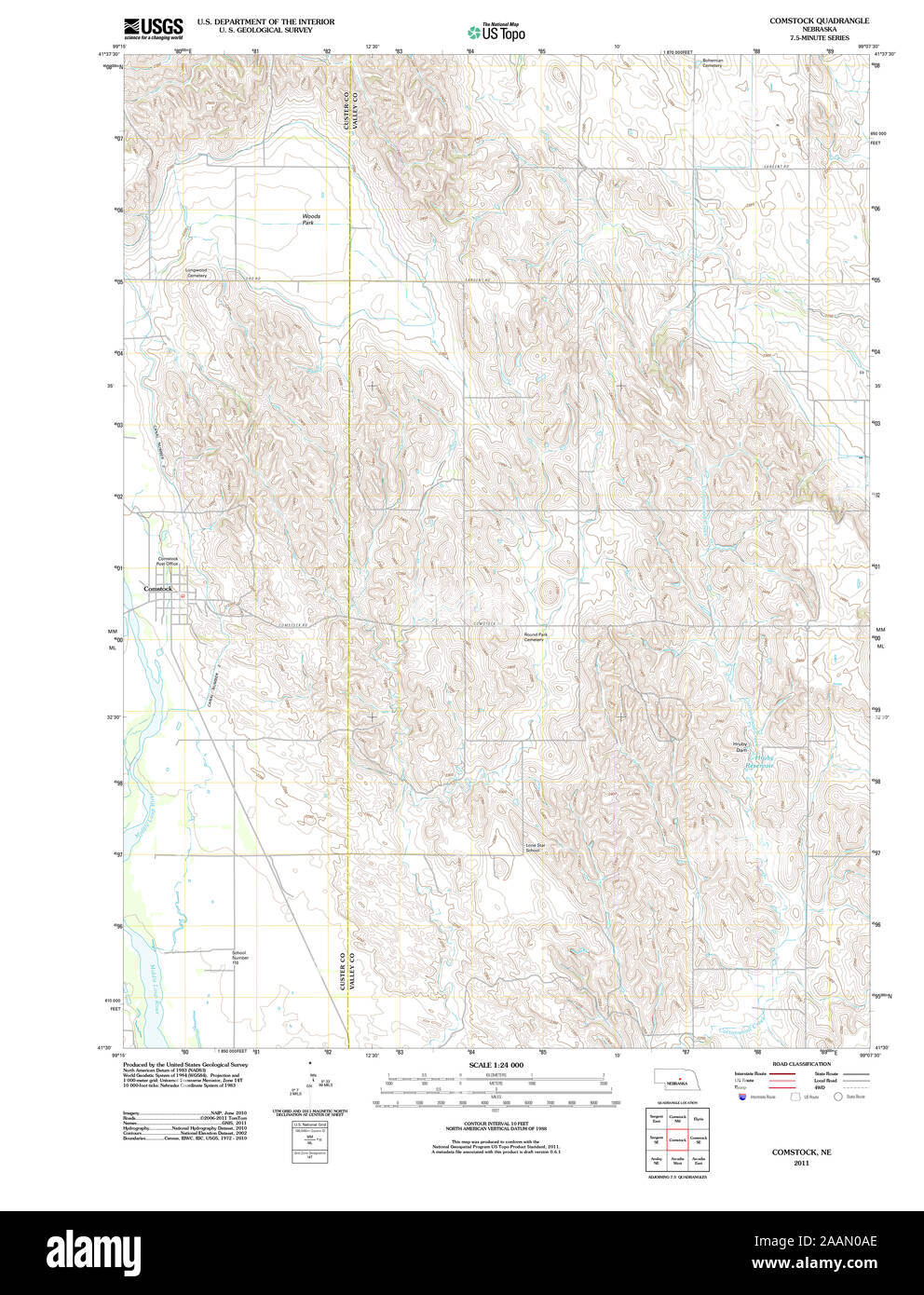 Map of comstock hi-res stock photography and images - Alamy