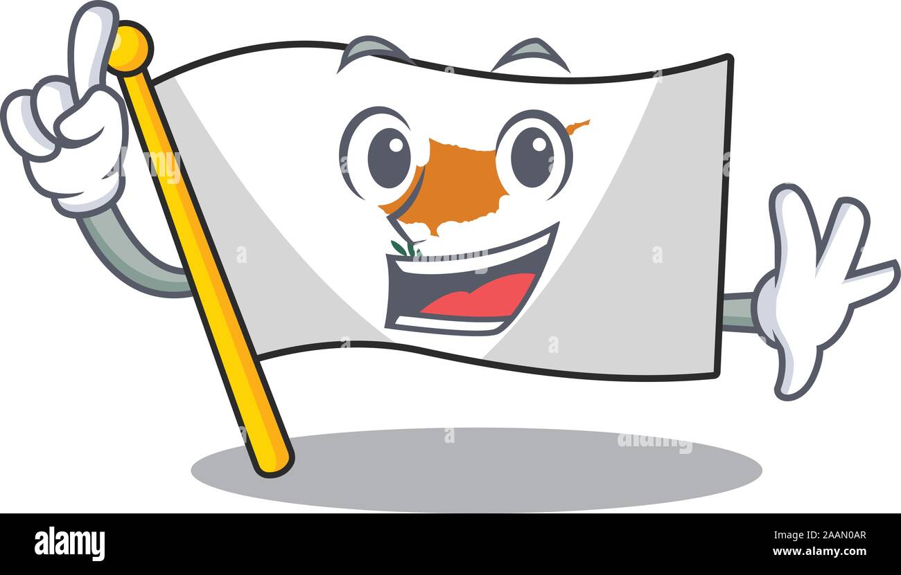 Cartoon flag cyprus isolated in character finger Stock Vector Image ...