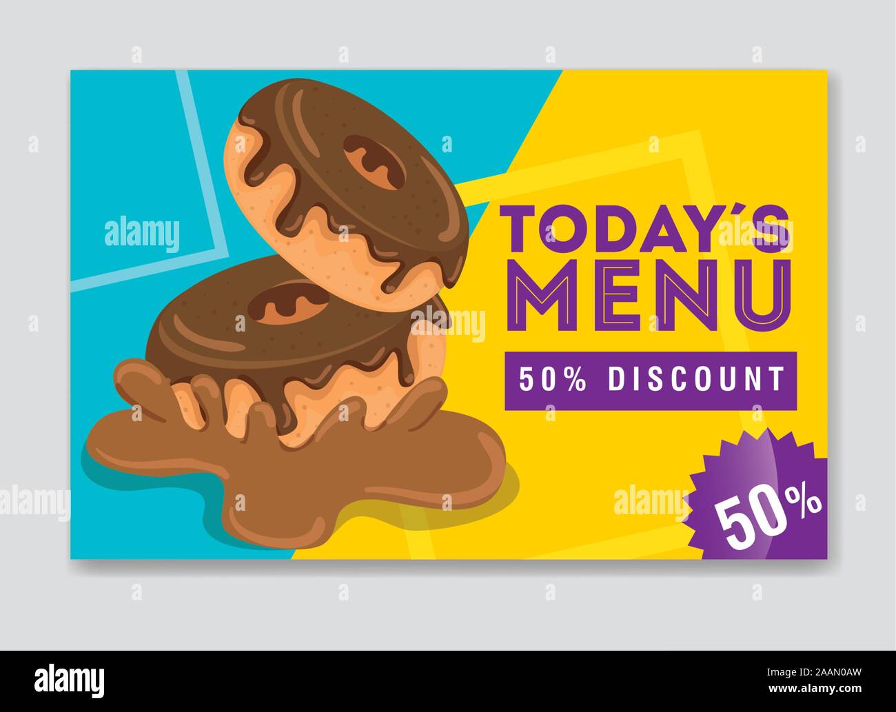 poster of today menu with delicious donut Stock Vector Image & Art - Alamy