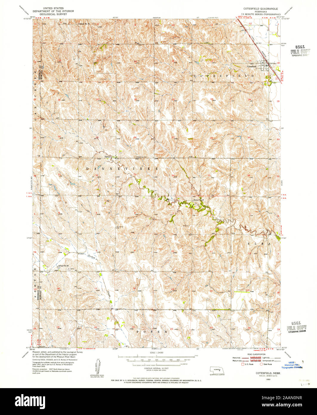 Cotesfield nebraska map hi-res stock photography and images - Alamy