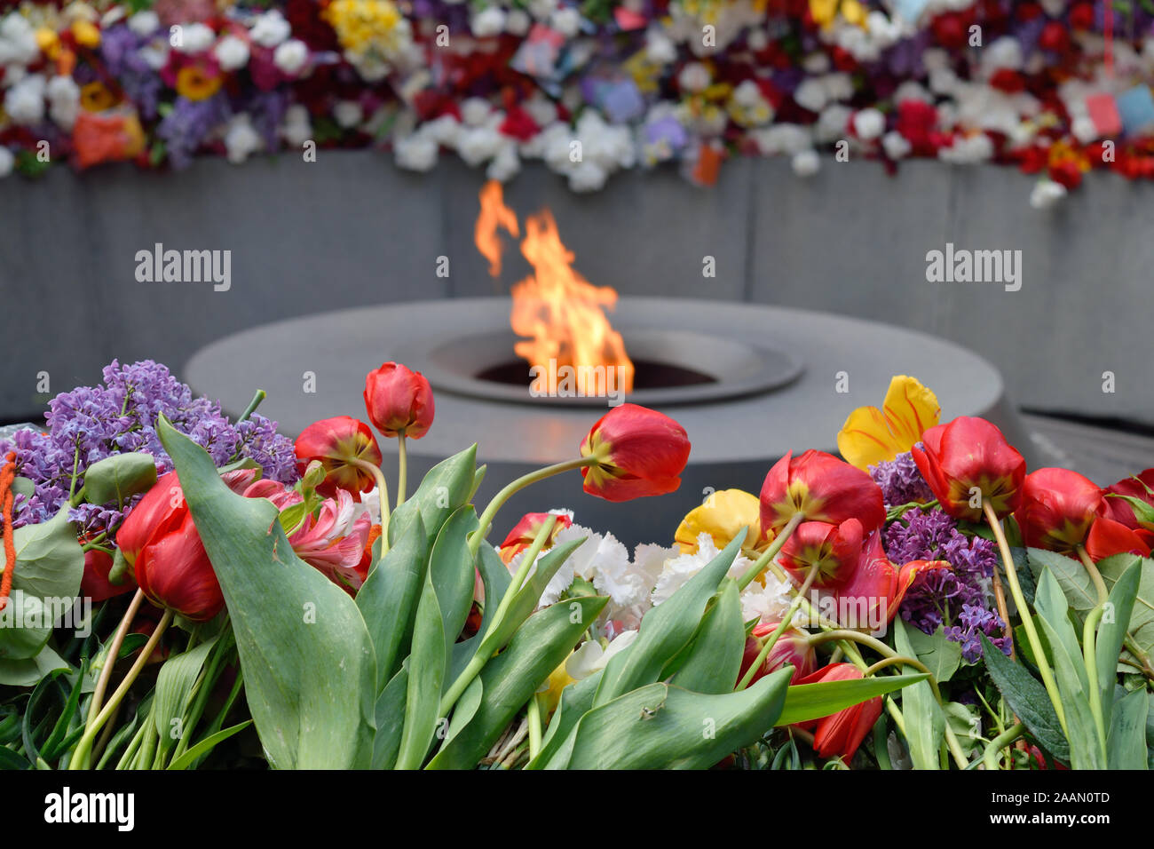 Tsitsernakaberd, The Armenian Genocide memorial complex. The eternal ...