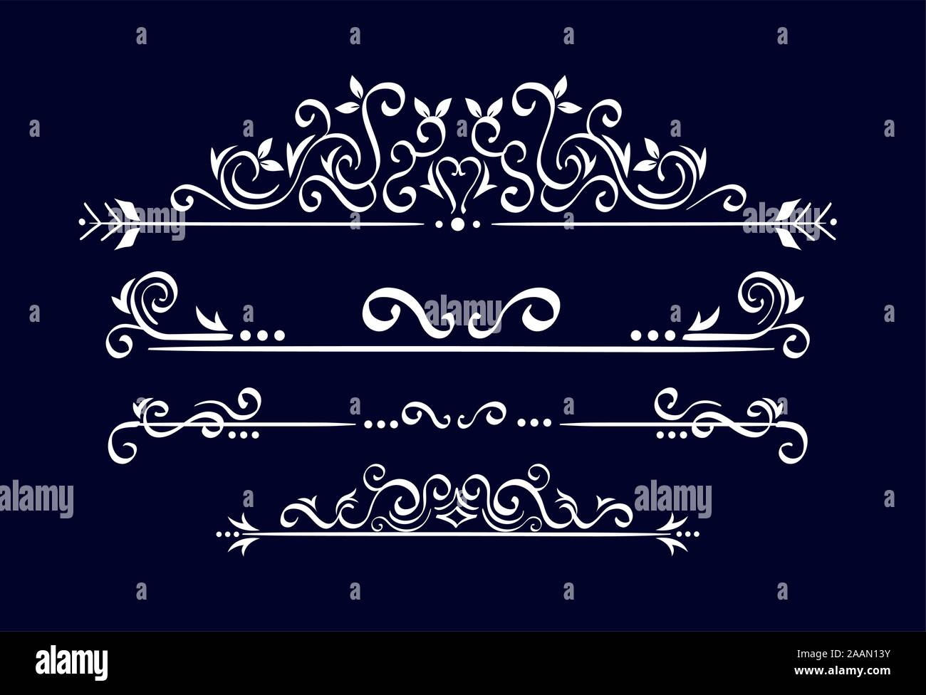 set of elegant ornamental borders frames Stock Vector Image & Art - Alamy