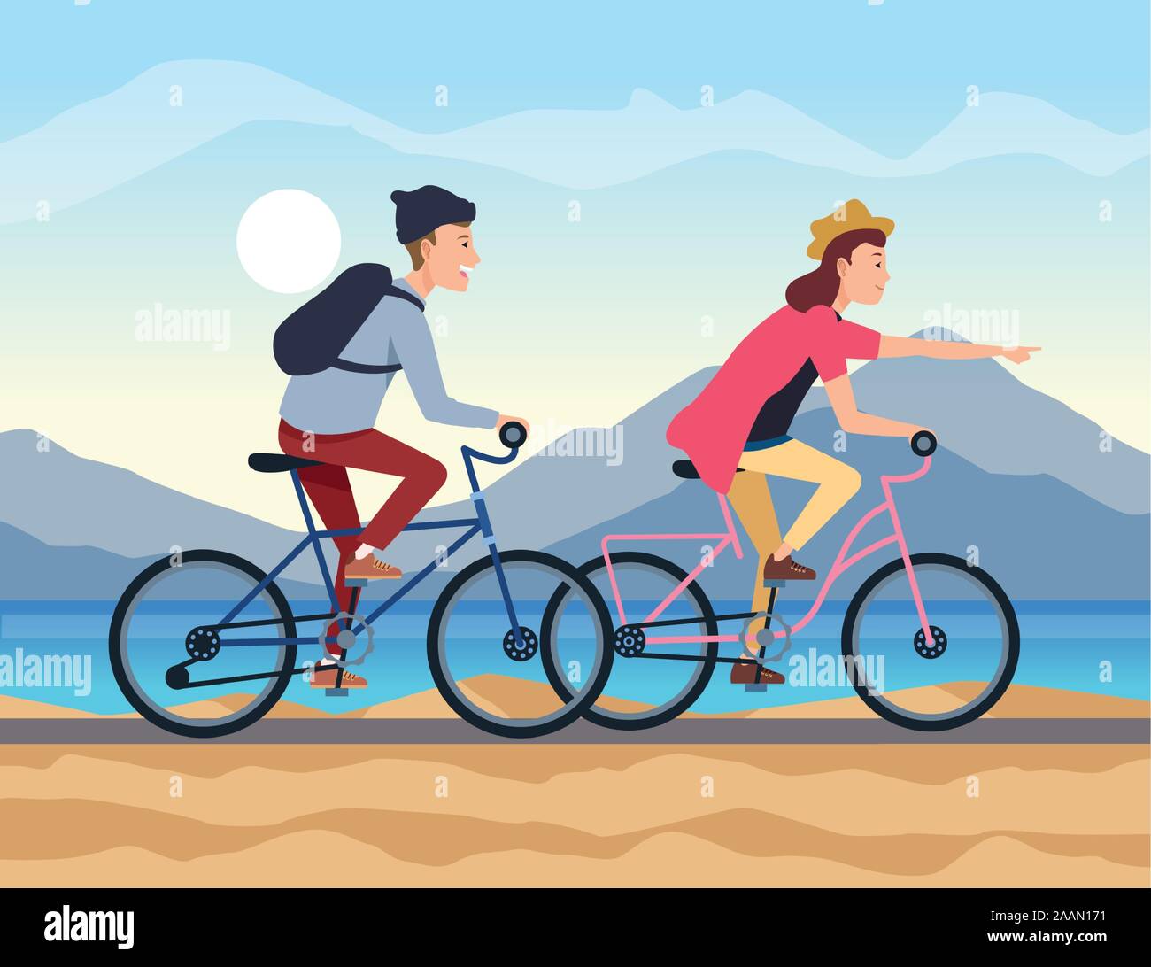 Boys reading bikes vector design Stock Vector Image & Art - Alamy