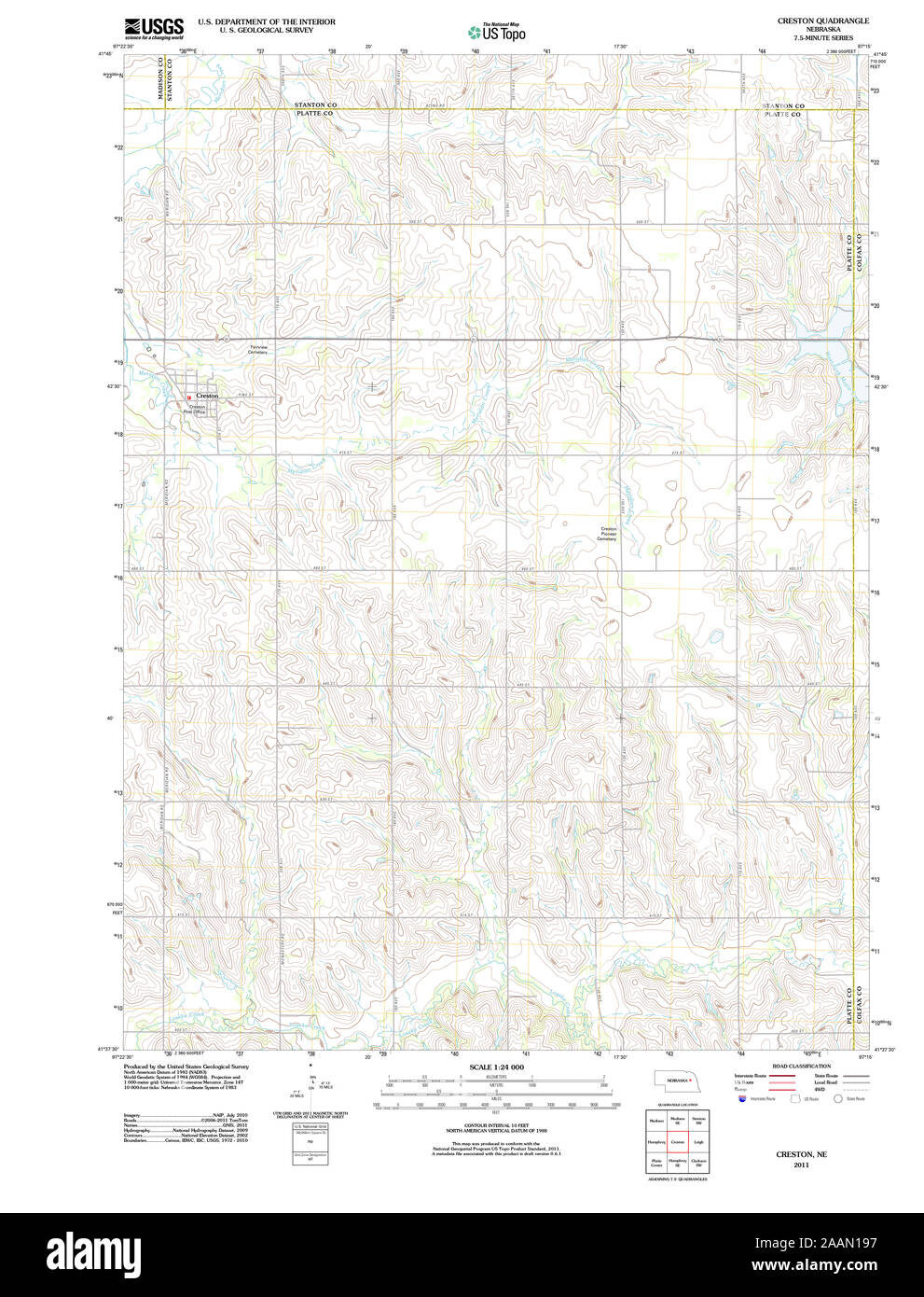 Map of creston hi-res stock photography and images - Alamy