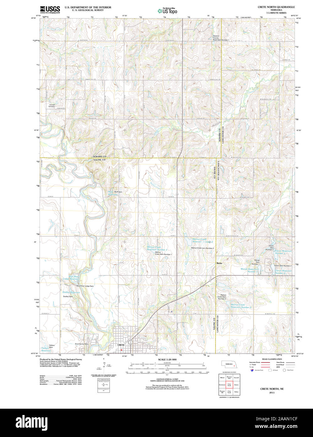 Crete nebraska map Cut Out Stock Images & Pictures - Alamy